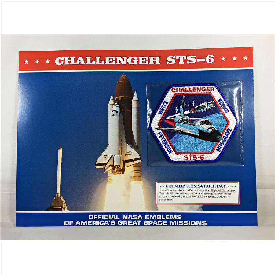 CHALLENGER STS-6 (2nd Space Shuttle) NASA Space Mission Emblem Patch*Encased in 9" x 11 ...