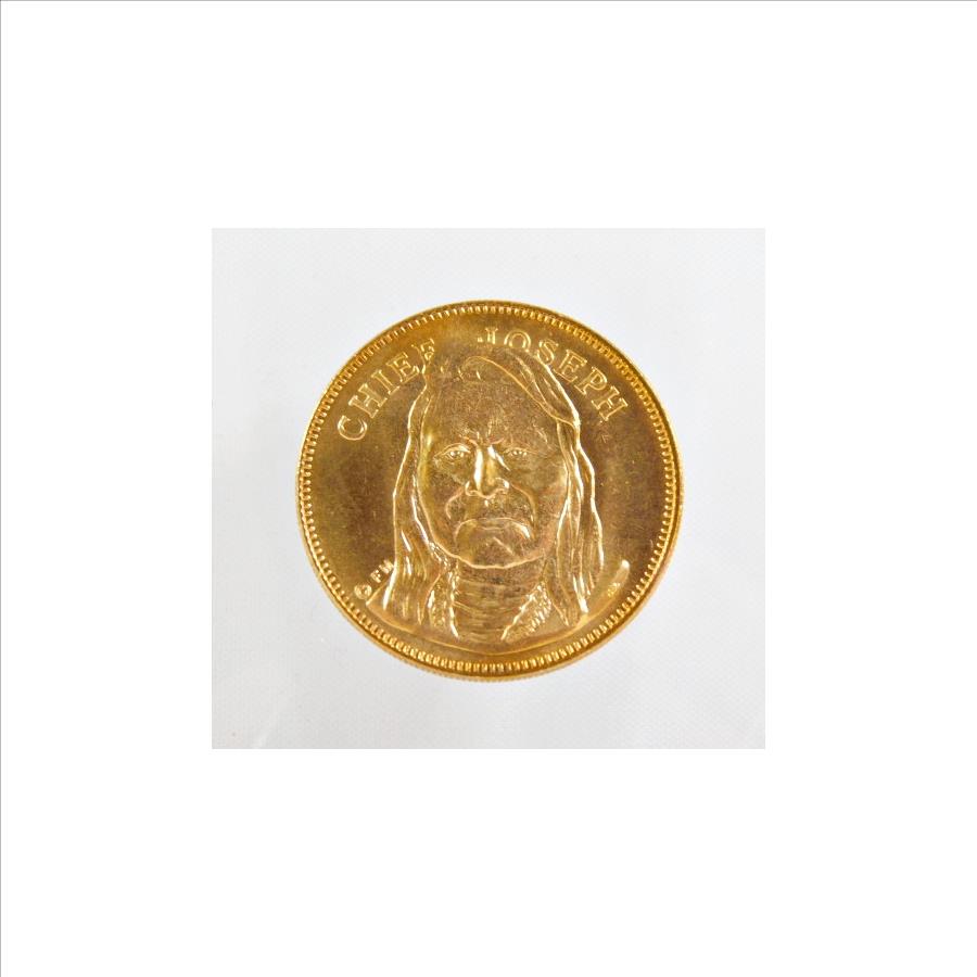Chief Joseph - The Nez Perces Tribe - 1" Diameter Bronze Commemorative ...