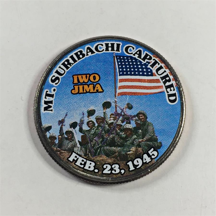 Colorized Kennedy Half Dollar Commemorating the Capture of Mt ...