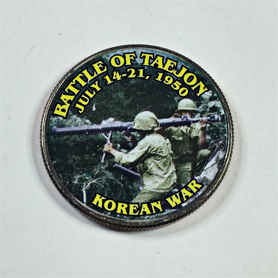 Colorized Kennedy Half Dollar*Commemorating the Battle of Taejon*Korean ...