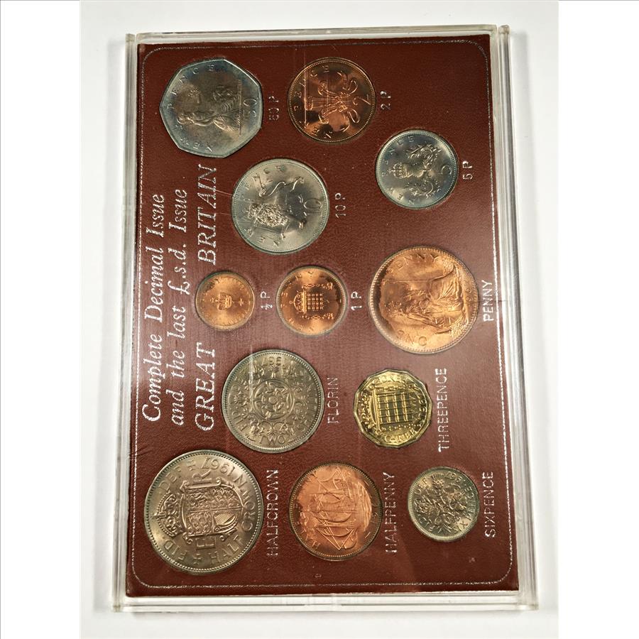 Complete Decimal Issue And The Last Pound Issue Britain 12 Coin Set Property Room 
