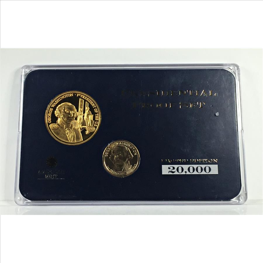 George Washington Presidential Proof Set*24K Gold Layered Medallion ...