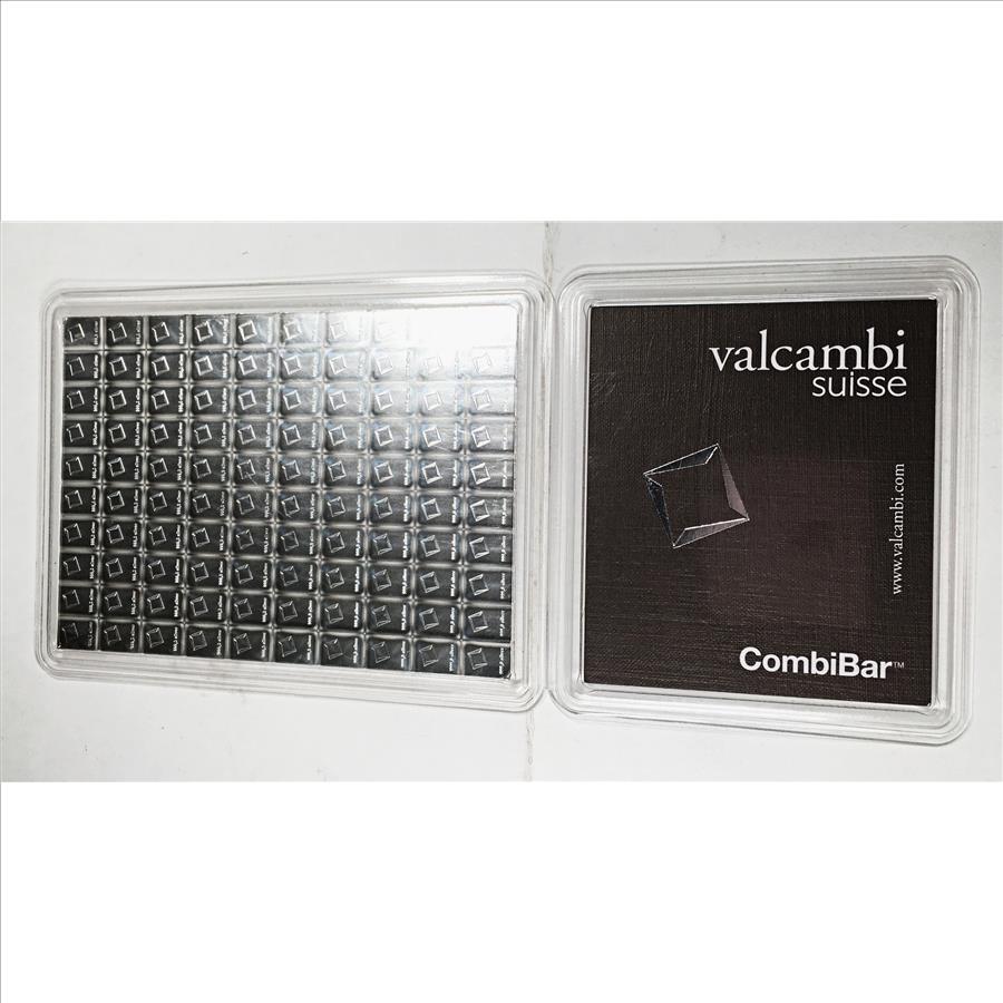 Lot of 100 One Gram Bars .999 Silver*Total Silver Weight is 100 Grams ...