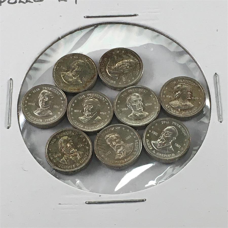 Lot of Nine 1 Gram Silver Coins Made From Silver Carried Aboard the ...