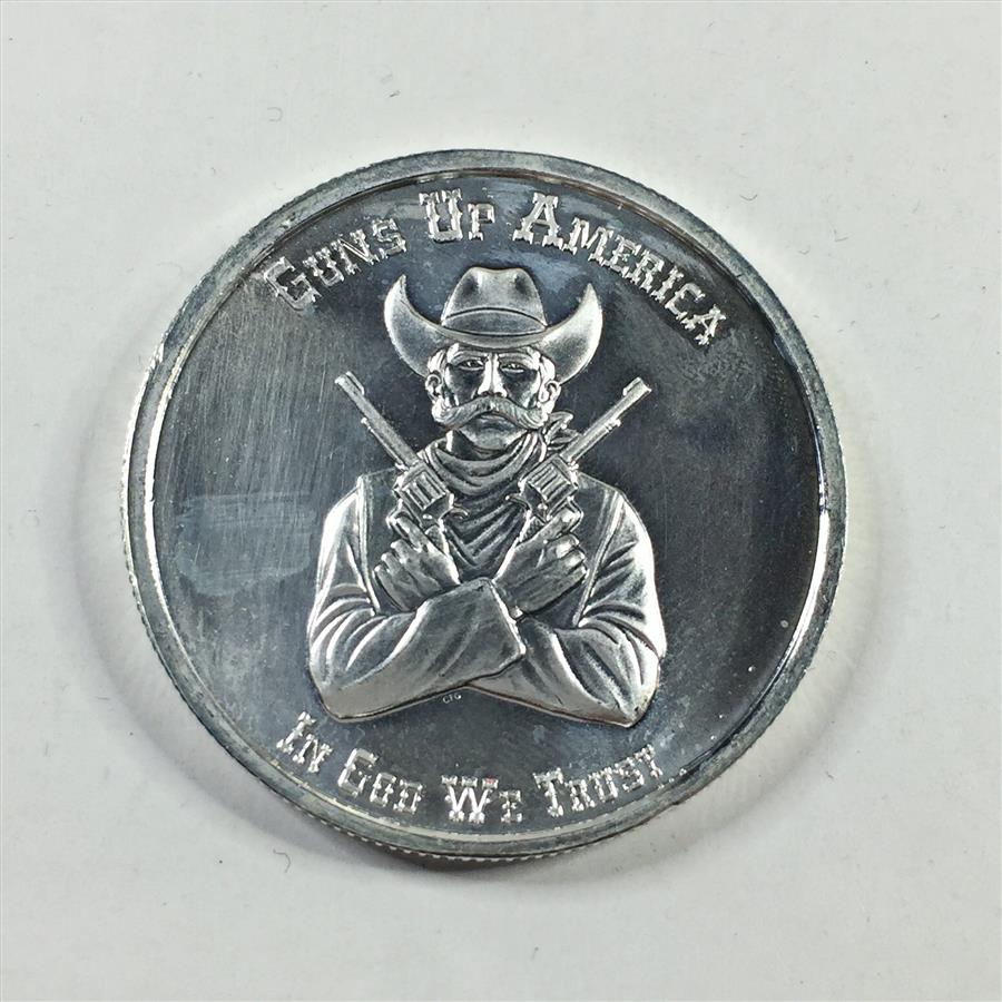One Ounce .999 Fine Silver*Guns Up America*In God We Trust*Your Right ...