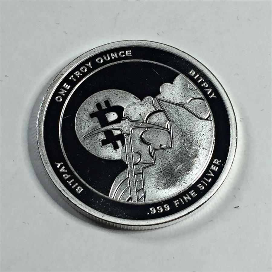 One Troy Ounce .999 Fine Silver BITCOIN*The Evolution Of Money*Bitpay ...