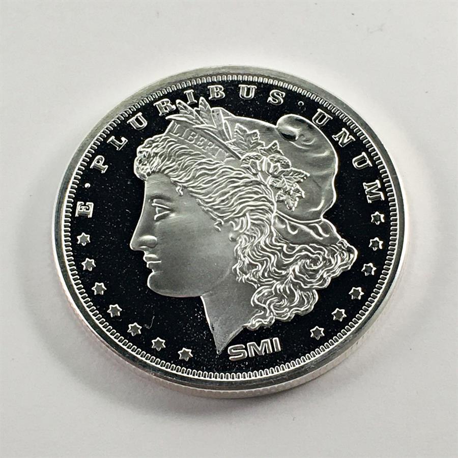 One Troy Ounce .999 Fine Silver Round*Morgan Dollar Design | Property Room