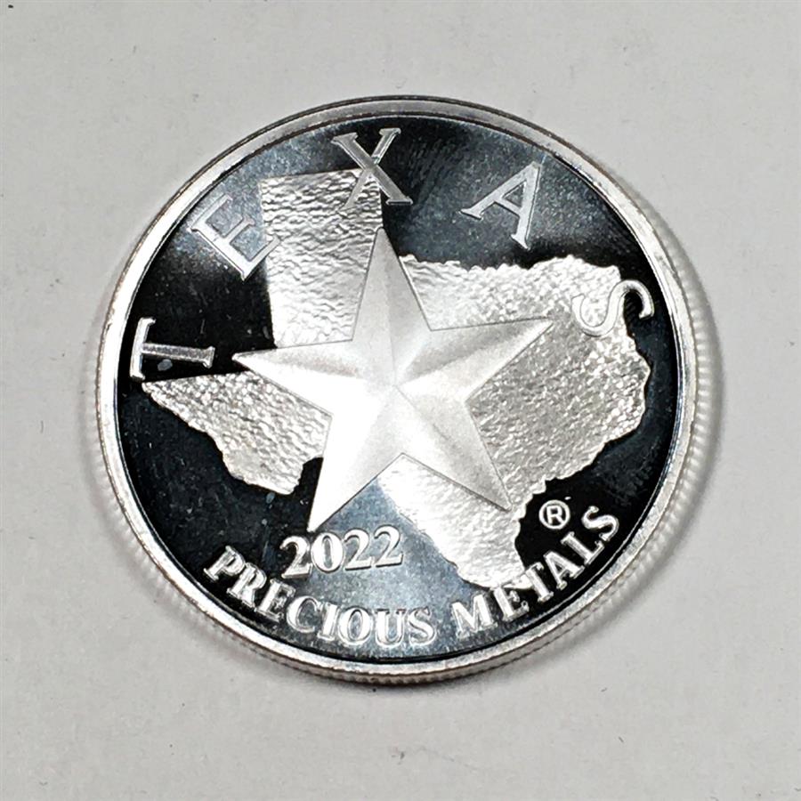 One Troy Ounce .9999 Fine Silver*Battle of Goliad*2022 Texas Precious ...