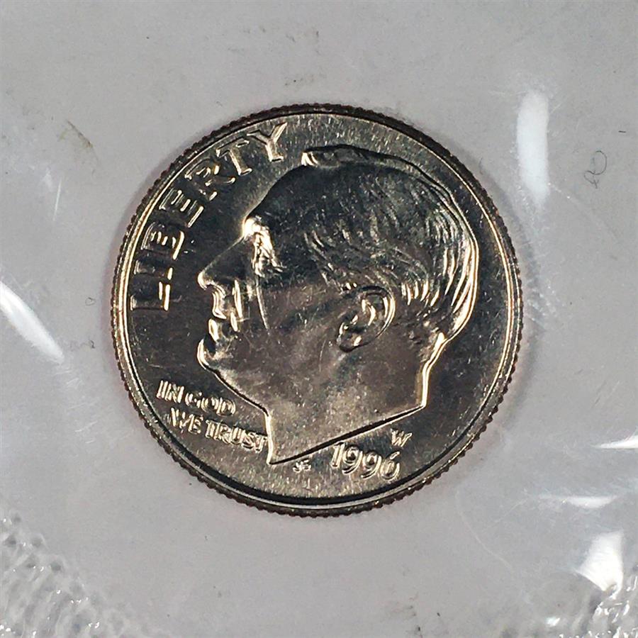 SCARCE MINT MARK*1996-W Roosevelt Dime*Uncirculated in Original Packet ...