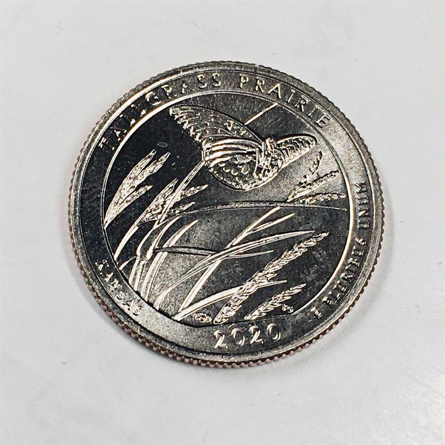 SCARCE MINT MARK*2020-W Tallgrass Prairie, Kansas Commemorative Quarter ...