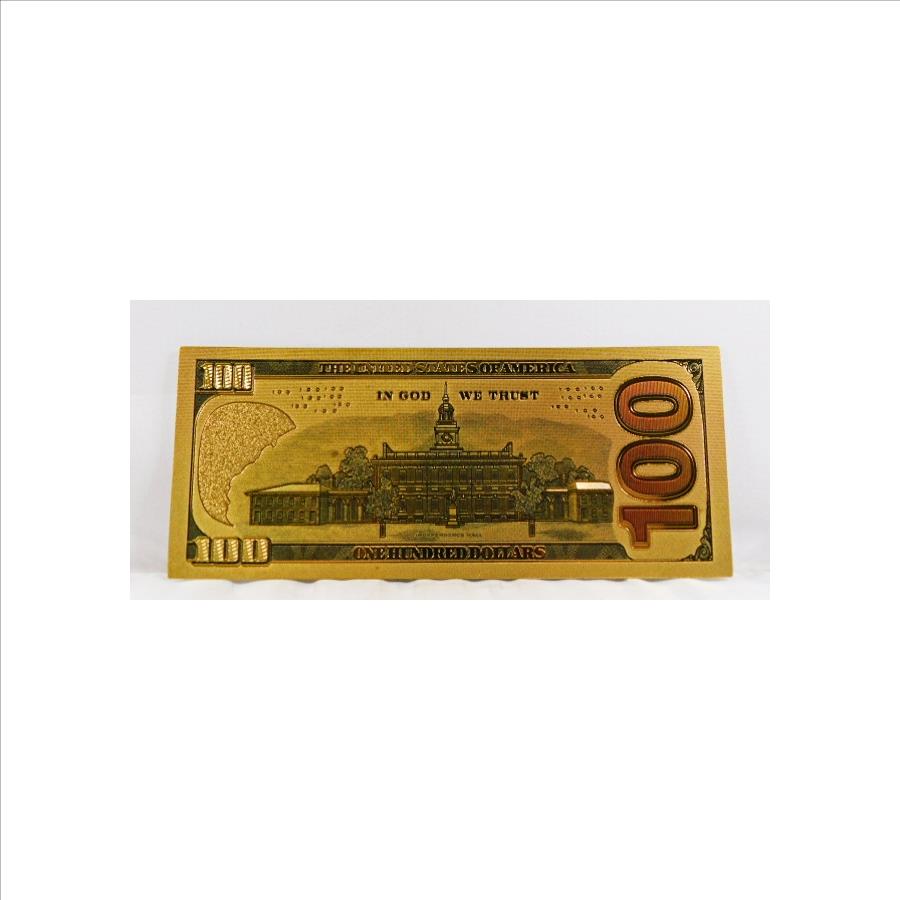 Series 2009 $100 United States Federal Reserve Note Gold Foil Replica ...