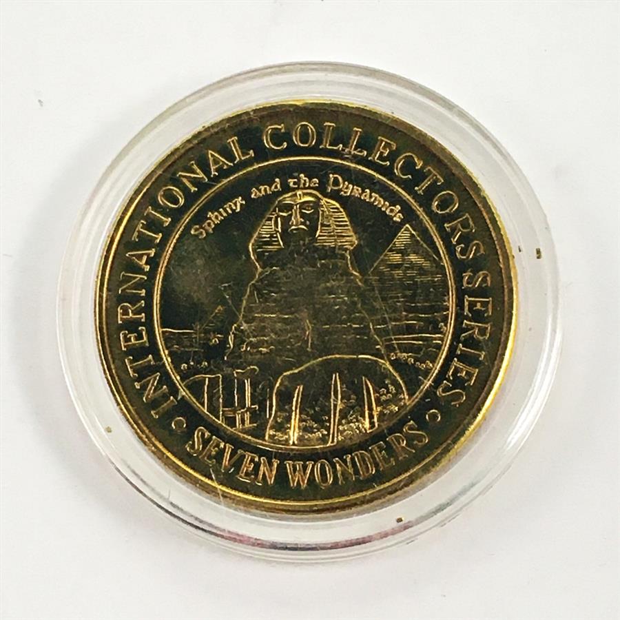 Seven Natural Wonders of the World*SPHINX PYRAMIDS*1-1/2" 24K Gold ...