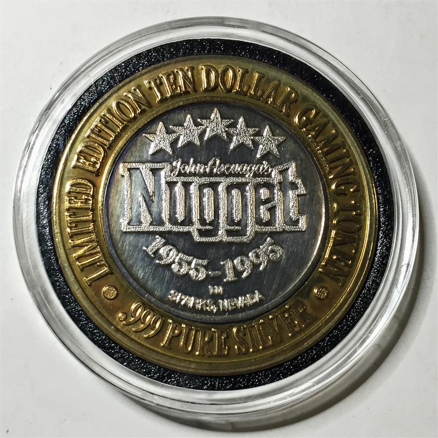 SILVER STRIKE*Nugget*Sparks, NV* $10 Silver Gaming Token*Limited ...