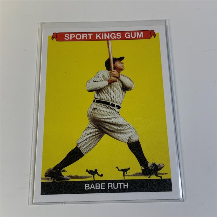 Sport Kings Gum Babe Ruth Card no 144 in Protective Holder | Property Room