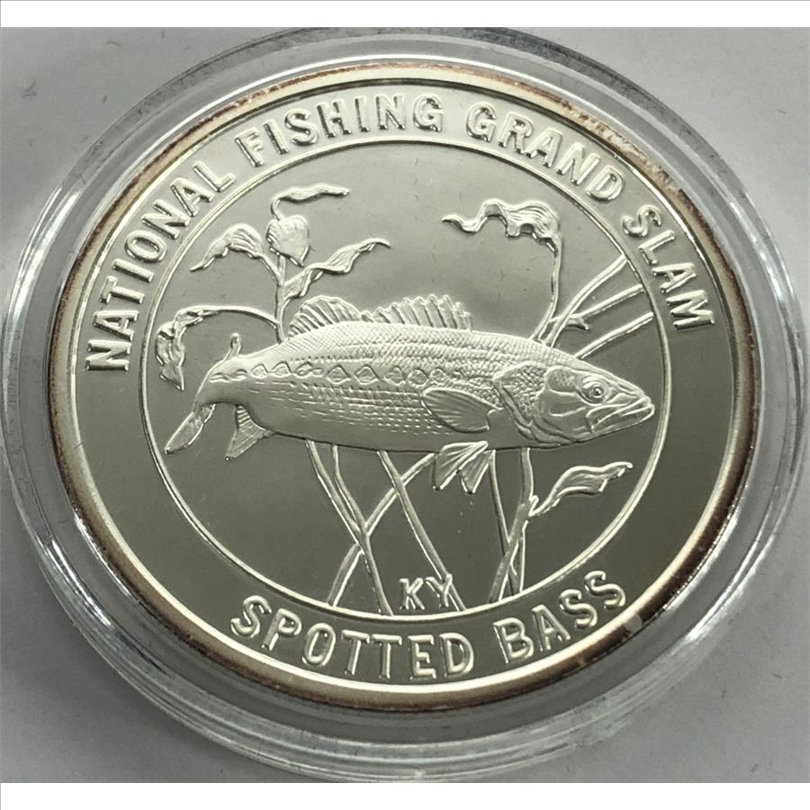 Spotted Bass North American Fishing Club 999 Silver 1 Troy oz in ...
