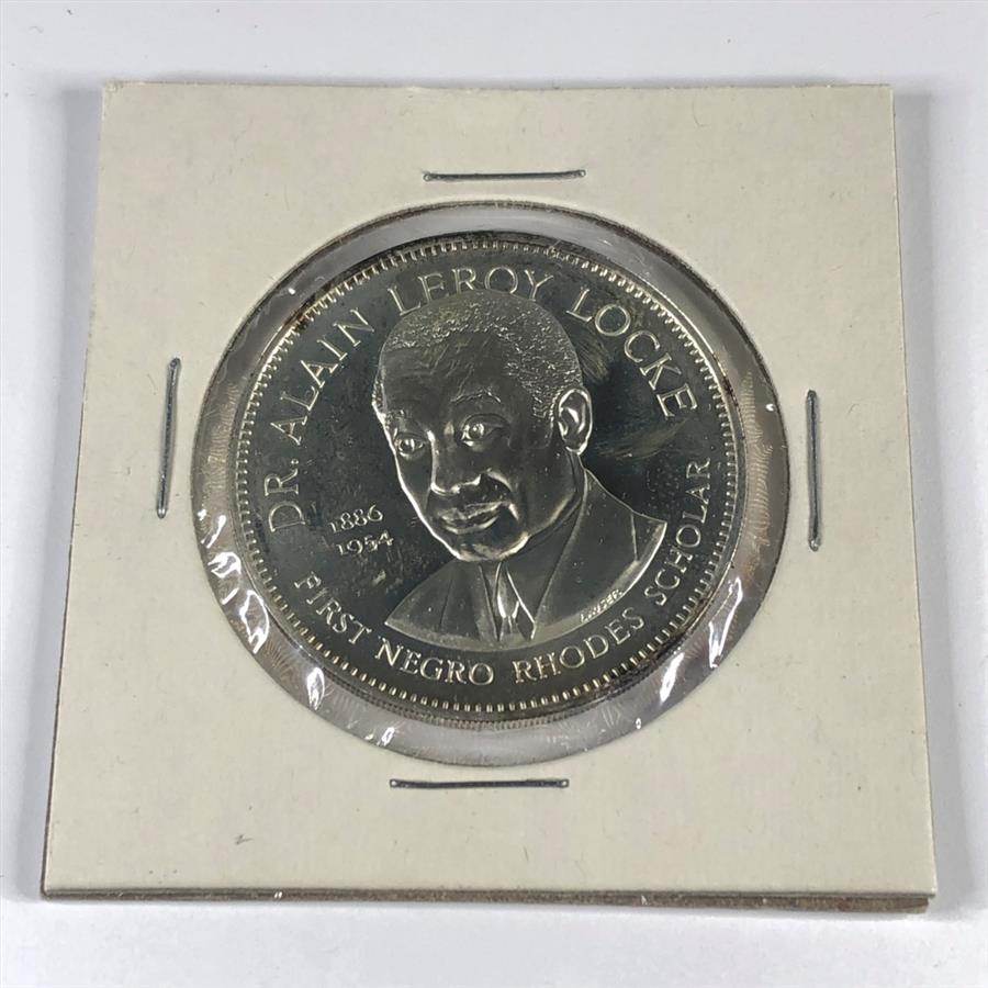 Sr. Alain Leroy Locke Sterling Silver Proof Medallion*1.5" Diameter ...
