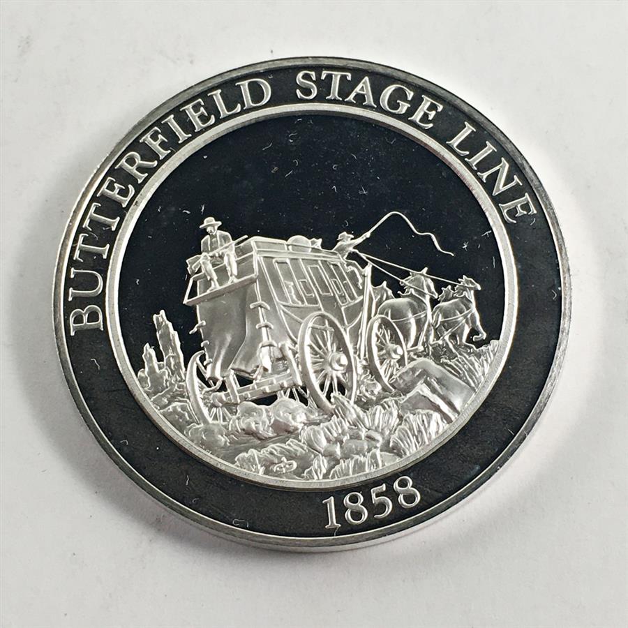 Sterling Silver (27g) California Comm. - Butterfield Stage Line 1858 ...