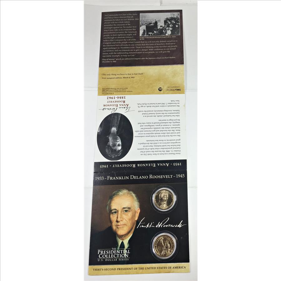 Two 2014 Franklin D. Roosevelt Commemorative Presidential Dollars ...