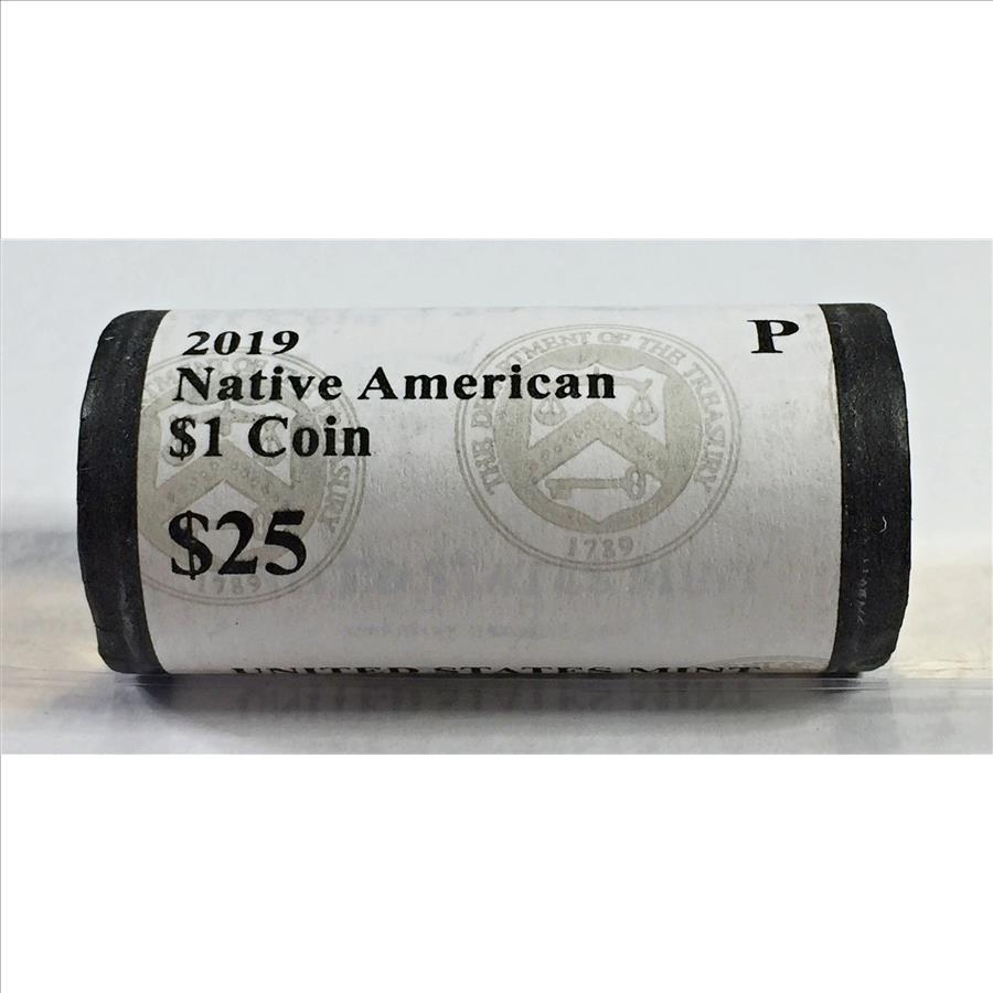 UNOPENED 2019-P $25 US Mint Roll of Native American Commemorative ...
