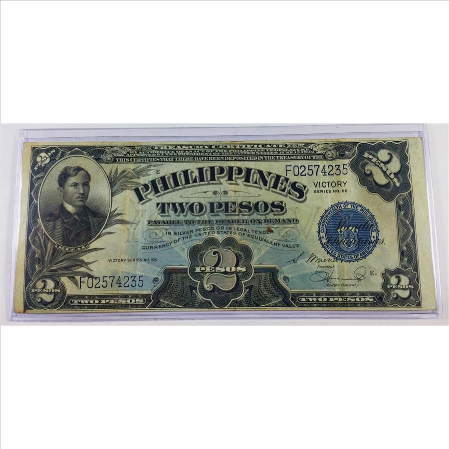 Victory Series No. 66 Philippines Two Pesos Treasury Certificate*Manila ...