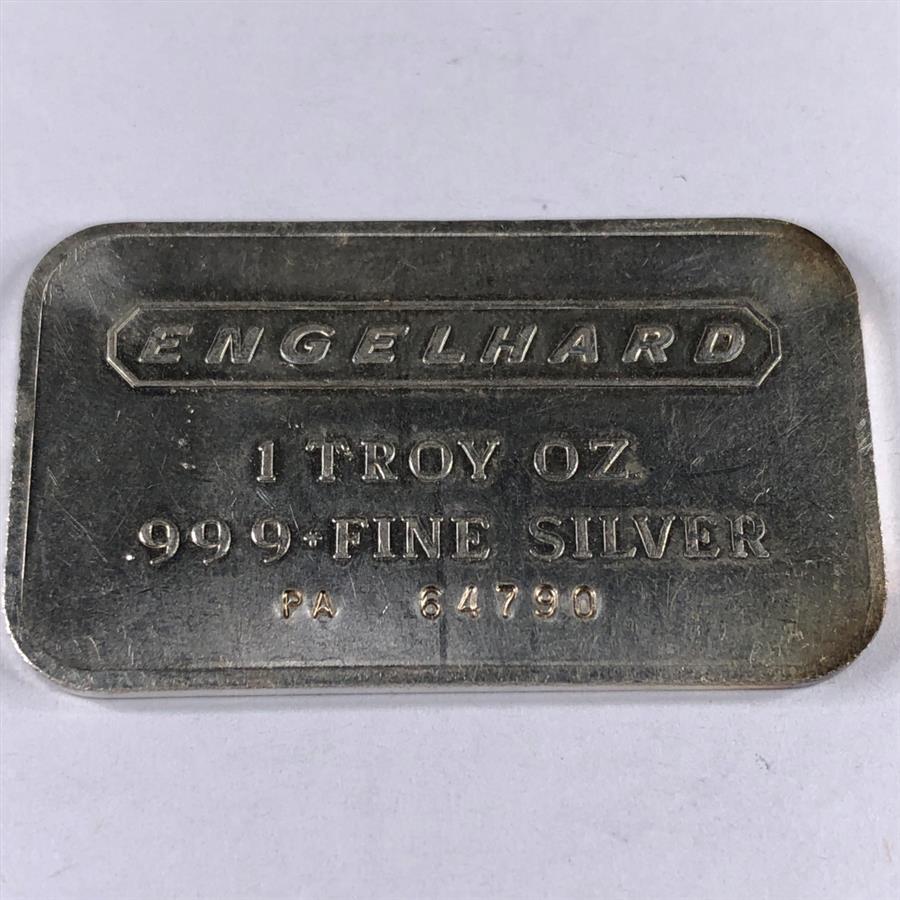 Vintage 999 Fine Silver Engelhard Ingot Wood Grain type *Attractive ...