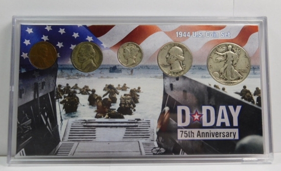 1944 U. S. D-Day 75th Anniversary Silver Coin Set - Five (5) Coin Set ...