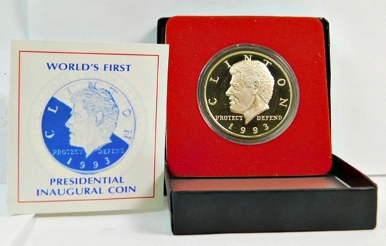 1993 World's First Presidential Inaugural $10 Proof Silver Coin ...