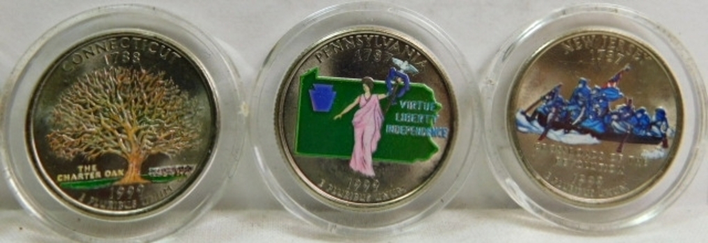 1999 Colorized State Commemorative Quarter Collection - Connecticut ...