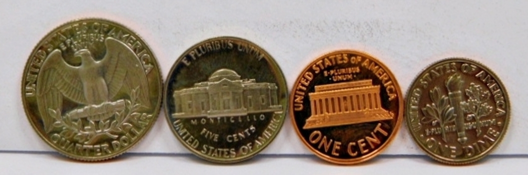 4 GREAT DCAM COINS! (1) 1990-S DCAM Washington Quarter (1) 1990-S US ...