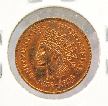 1776-1976 United States Bicentennial Indian Head Bellvue, Iowa ...