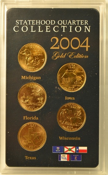 2004 Statehood Quarter Collection - Gold Edition, includes quarters ...