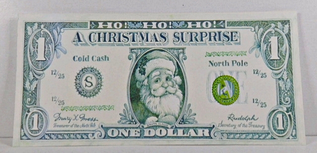 $1 Cold Cash Fantasy Note From Santa Claus*Cold Cash | Property Room