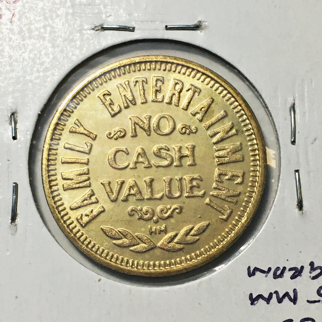 1" Game Token*Lazerstar*Brass*No Cash Value | Property Room