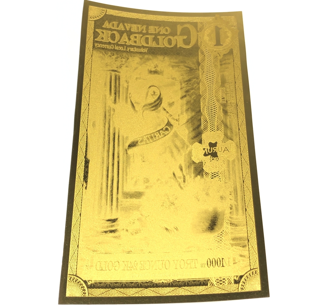 1 Nevada Goldback*1/1000 Troy Ounce of 24K Gold*For Circulation in ...