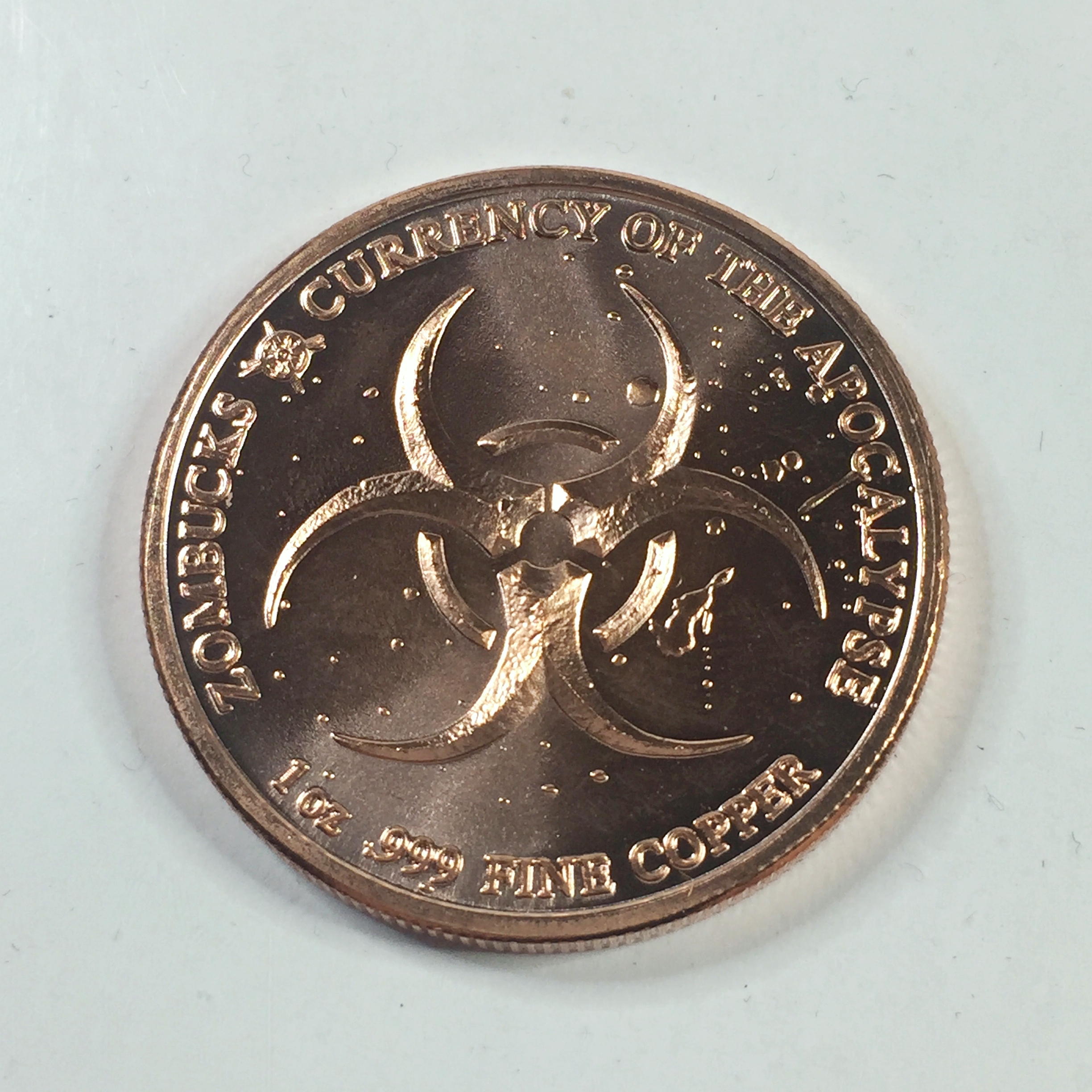 1 Ounce .999 Proof Copper Round*The Saint Z2*Currency of the Apocalypse ...