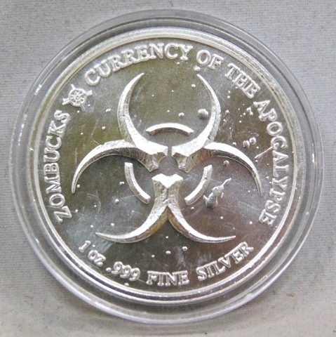 1 oz .999 Fine Silver Zombie Apocalypse Dying Eagle | Property Room