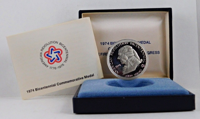 1 oz Silver 1975 American Revolution Bicentennial John Adams/First ...