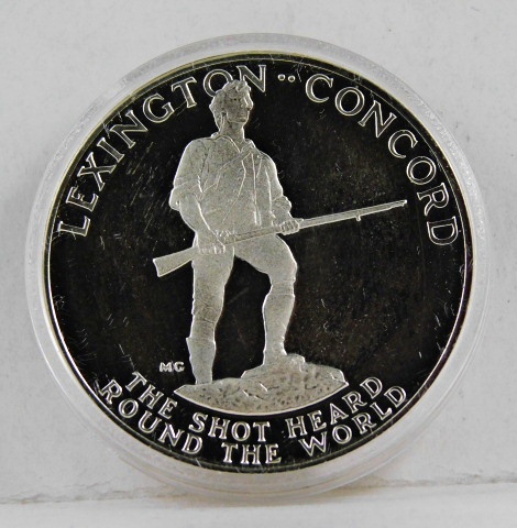1 oz Silver 1975 American Revolution Bicentennial Paul Revere Lexington ...