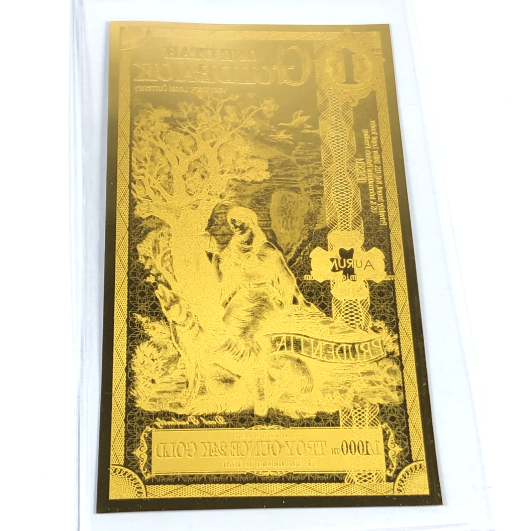 1 Utah Goldback*1/1000 Troy Ounce of 24K Gold*For Circulation in Utah ...