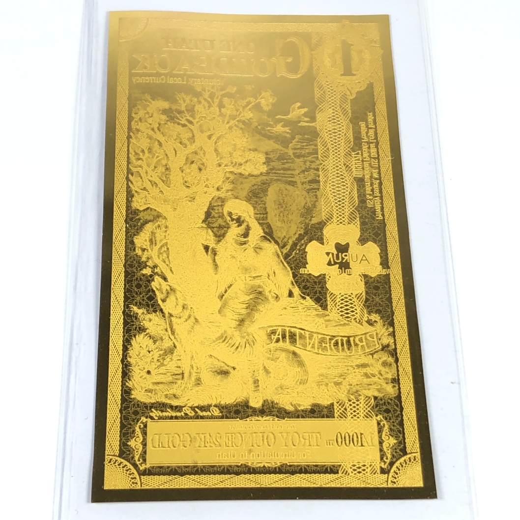1 Utah Goldback*1/1000 Troy Ounce of 24K Gold*For Circulation in Utah ...
