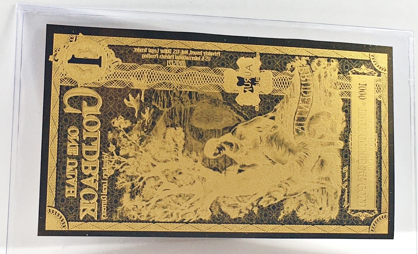 1 Utah Goldback*1/1000 Troy Ounce of 24K Gold*For Circulation in Utah ...