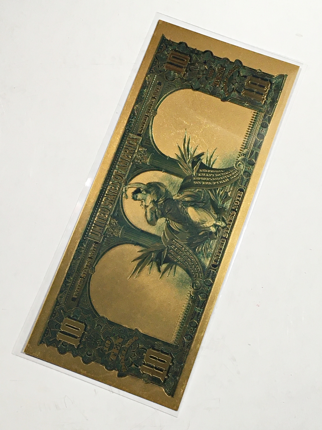 $10 Buffalo Banknote Gold Foil Replica | Property Room
