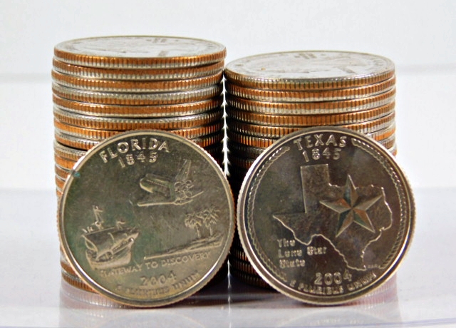 $10 Roll of Mixed States Commemorative Quarters | Property Room