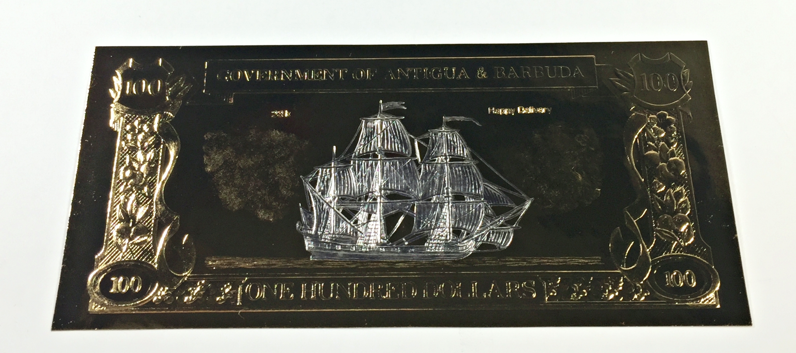 $100 24K Gold and .999 Fine Silver Foil Banknote*Legal Tender of ...