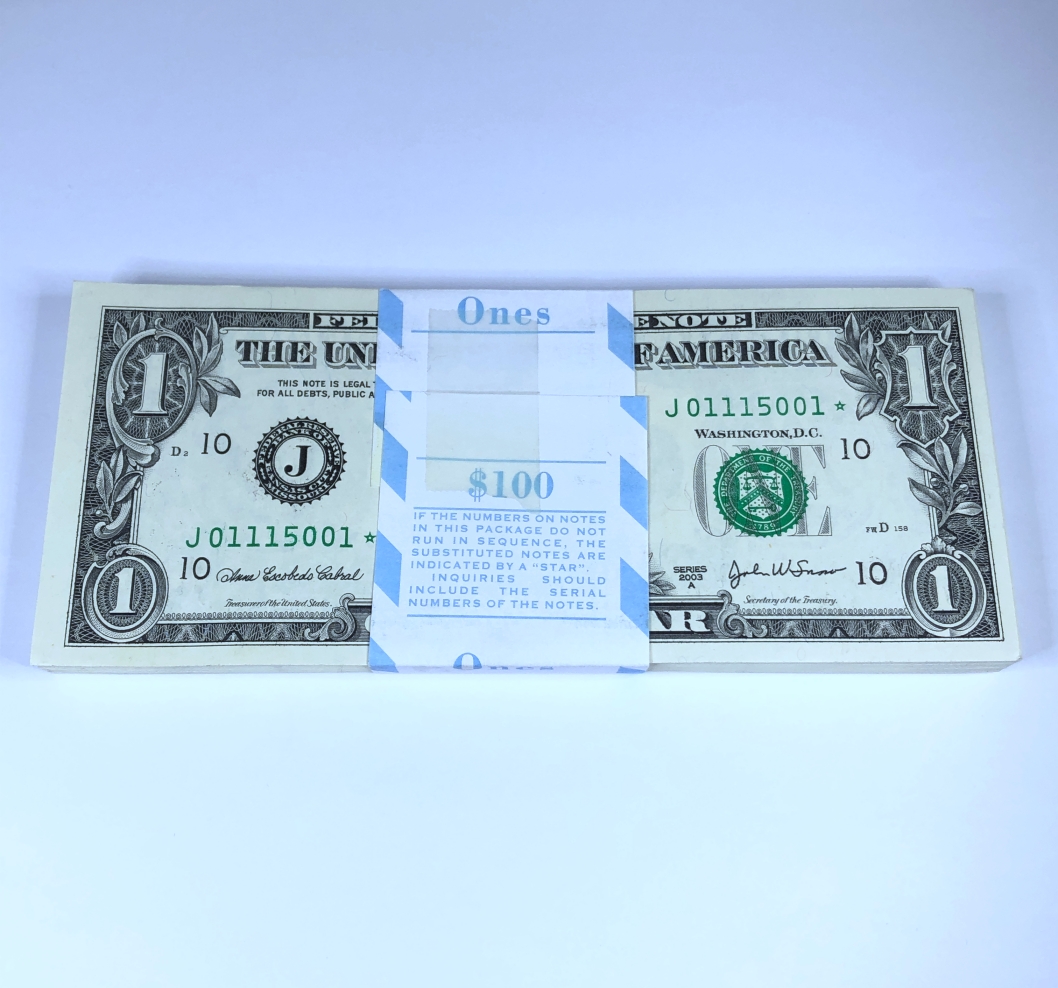 100 Crisp Uncirculated, Consecutive Serial Number Star Notes Complete ...