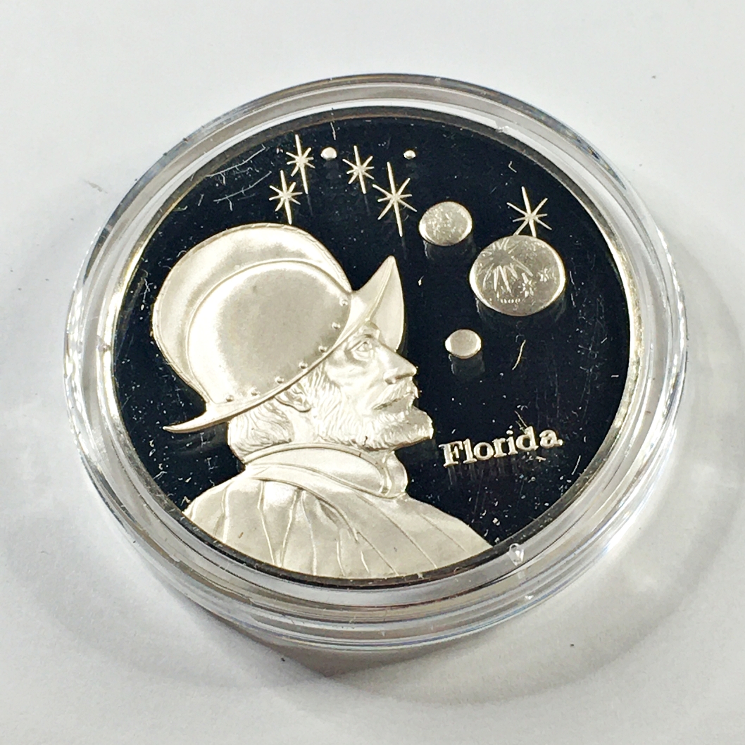 1.1oz Proof Sterling Silver Commemorative of the State of Florida*In ...