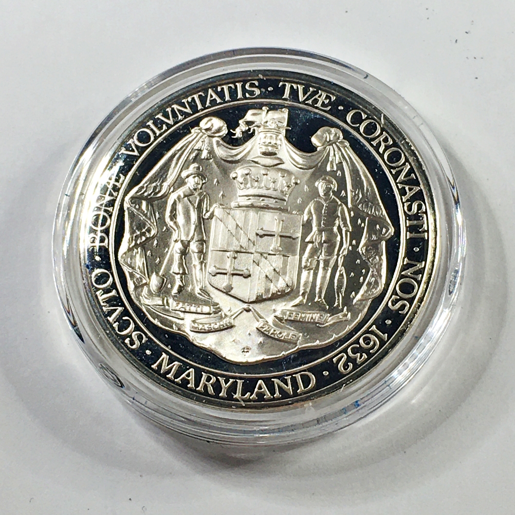 1.1oz Proof Sterling Silver Commemorative of the State of Maryland*Oh ...