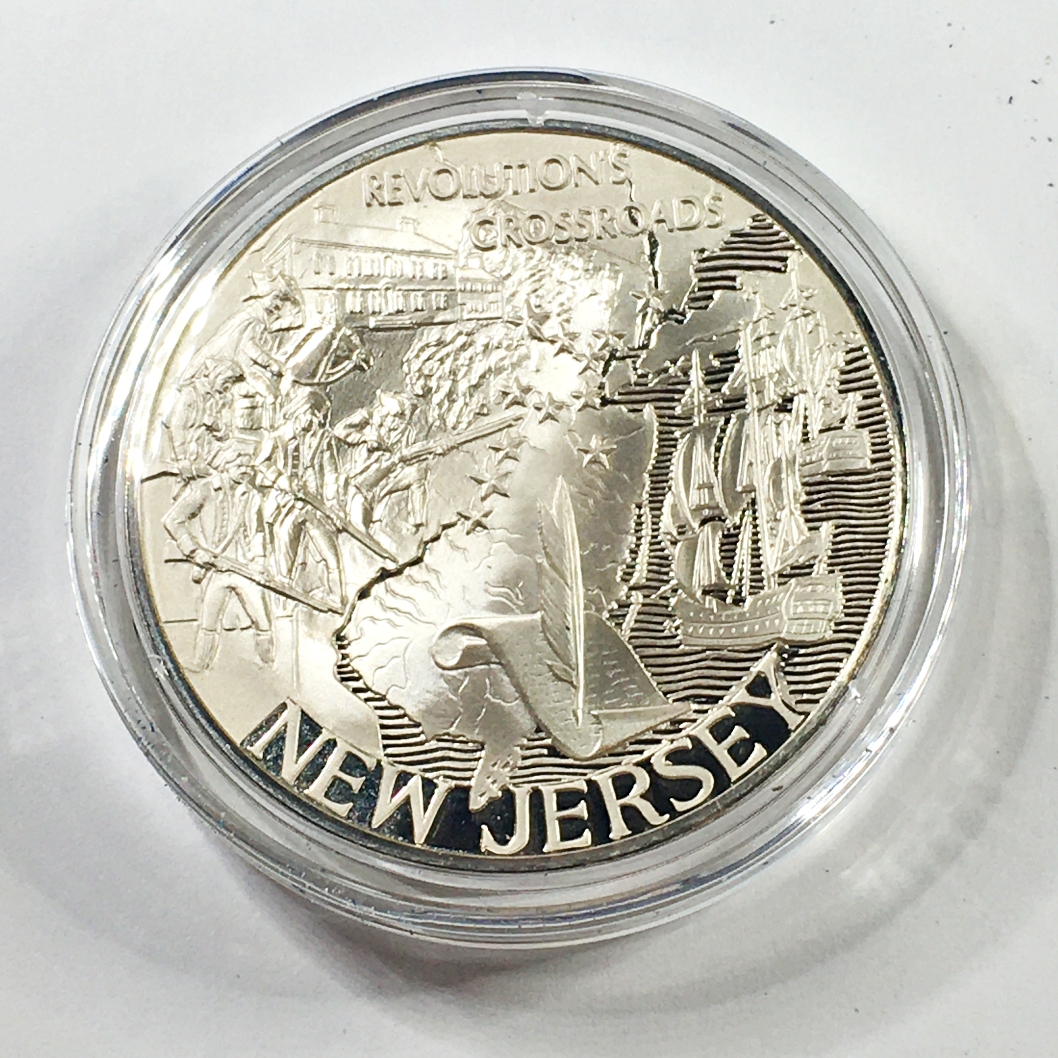 1.1oz Proof Sterling Silver Commemorative of the State of New Jersey ...