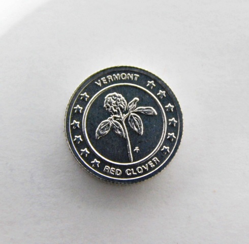 1.2 grams Sterling Silver*Commemorating Vermont's Red Clover*6mm in ...