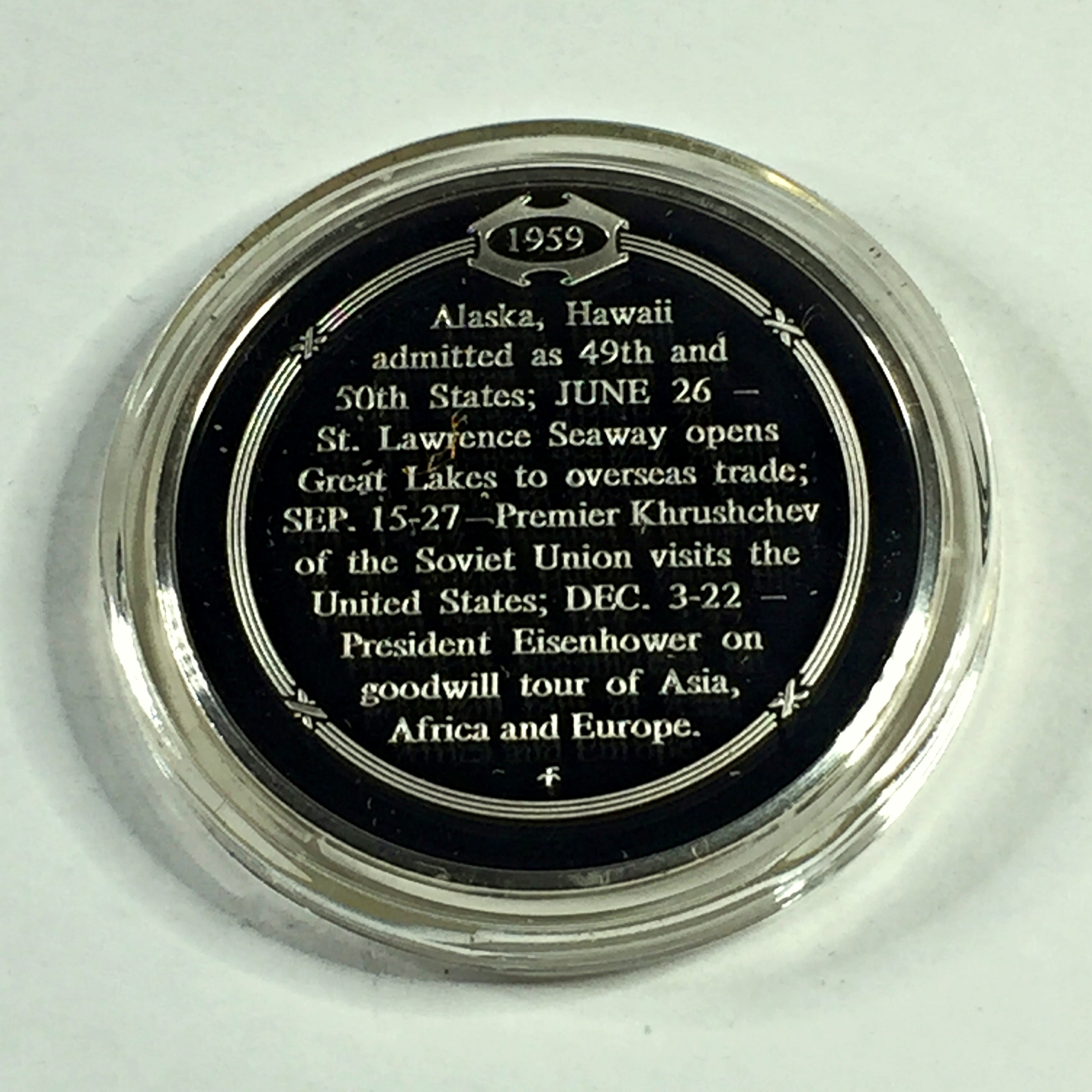 1.2 oz Proof Sterling Silver Historical Commemorative Medallion*Alaska ...